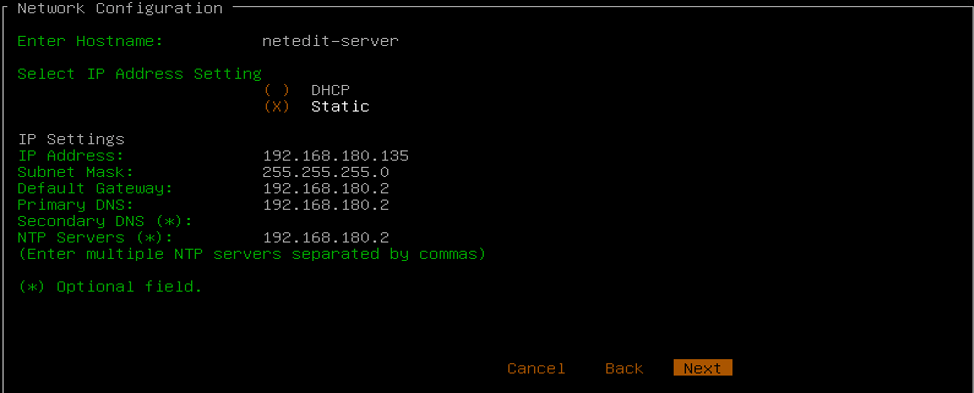 Make the Aruba CX Switch: NetEdit vSphere OVA Installation | Aruba ...
